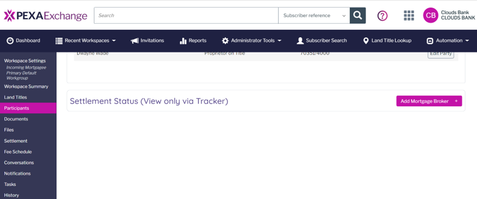 PEXA Tracker for Broker | Proof of Concept | PEXA Help Centre