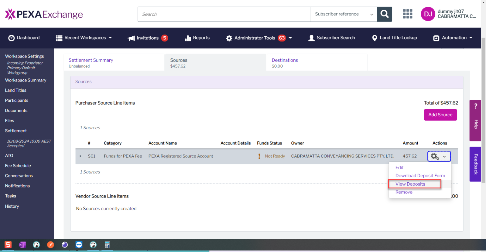 PEXA Release 20.1.0 | 5th August 2024 | PEXA Exchange | PEXA Help Centre