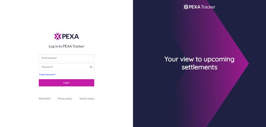 PEXA Tracker Portal | PEXA Help Centre